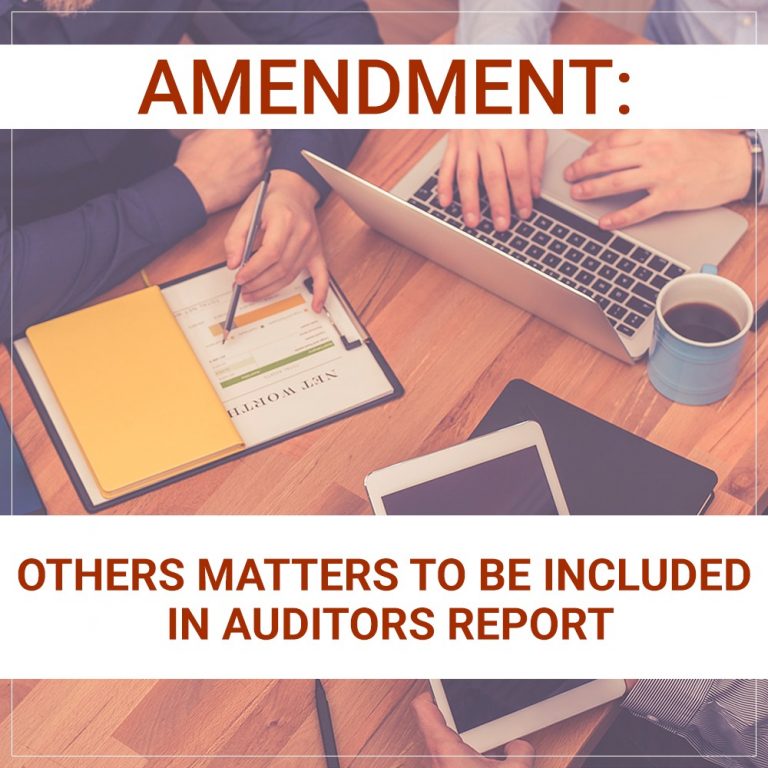 Amendment: Others Matters to be included in Auditors Report - AKGVG ...